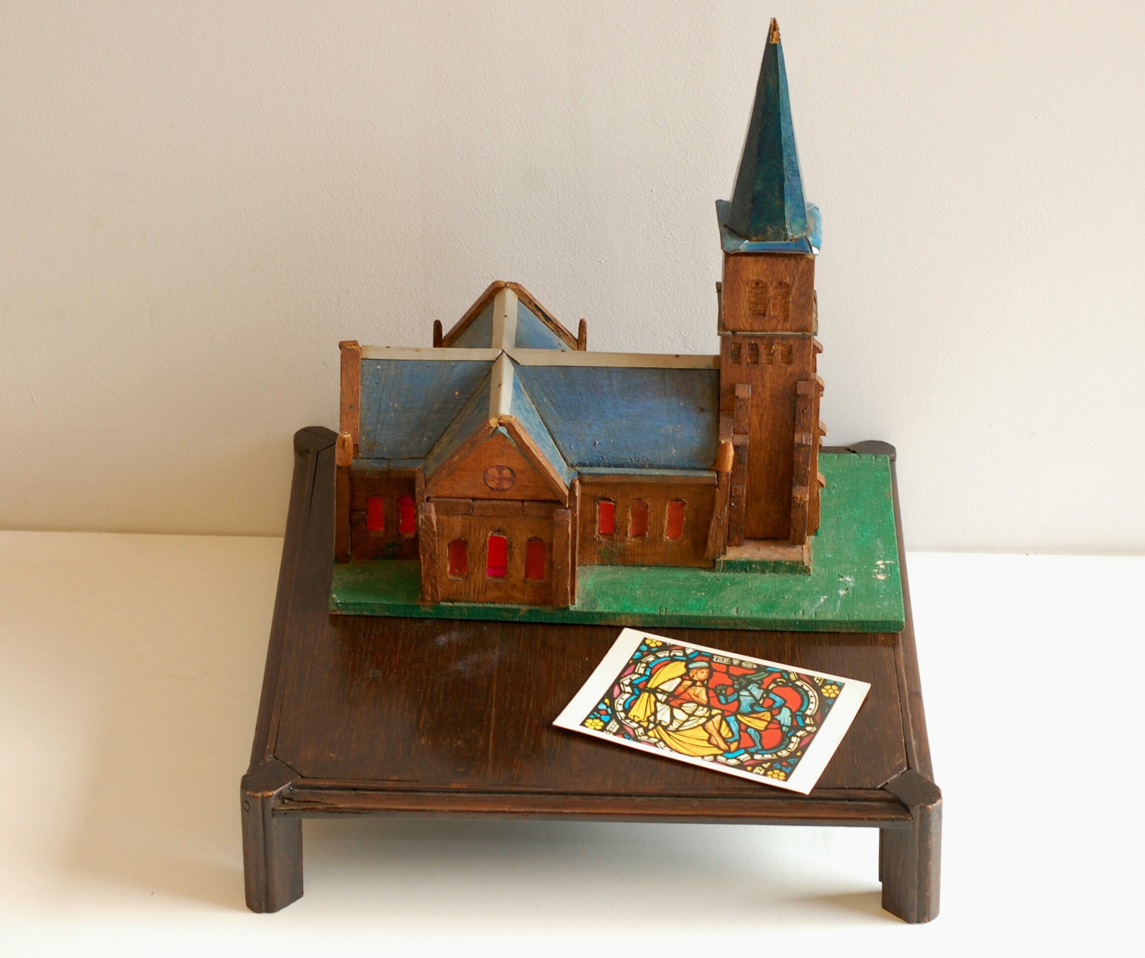 Vintage Wood Church Models Hand Carved Rustic Architectural - Etsy UK