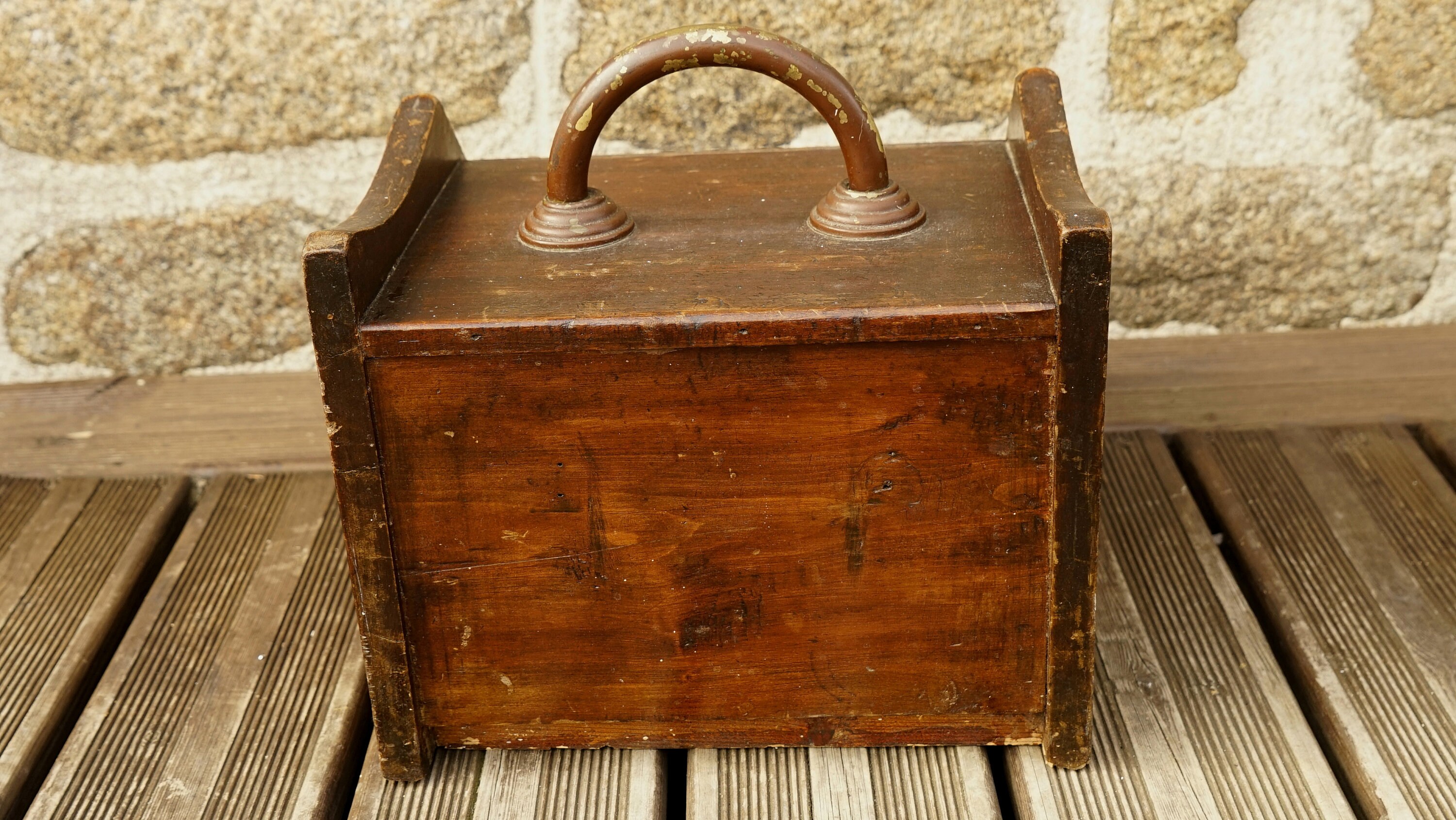 Antique Wood Framed Coal Scuttle Bucket Coal Bin Fireplace | Etsy