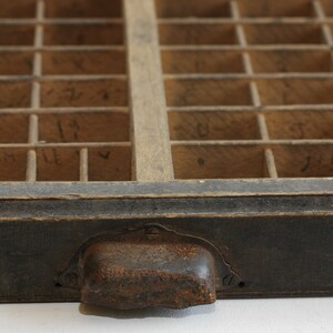 Vintage French Letterpress Tray: Wood Drawer Shelf,organizer, Shadow ...