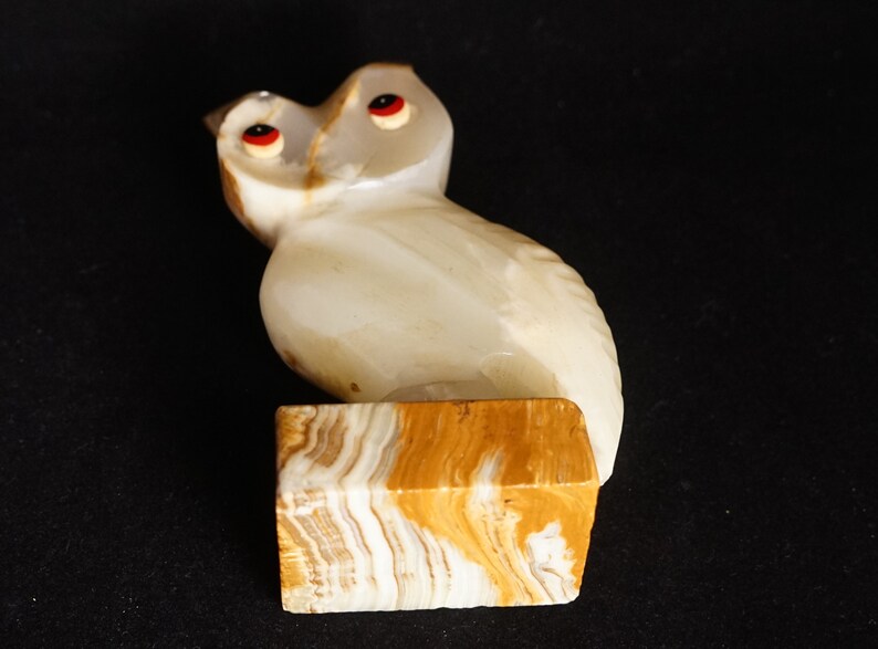 Vintage Marble Owl Figurine Carved Sculpture Owl Collectors - Etsy