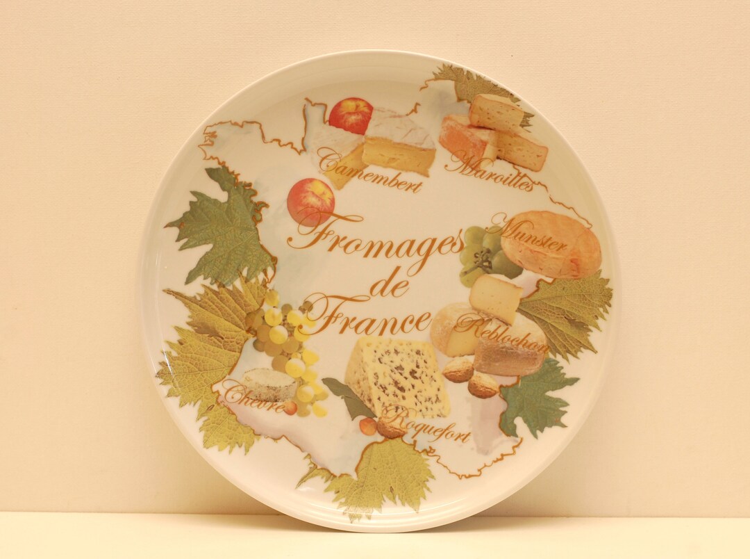 Vintage French Ceramic Cheese Plate Platter Serving Tray French Kitchen ...