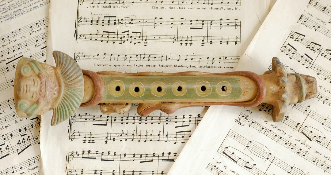 Vintage Colombian Flute Whistle Hand Made Pottery Musical Instrument ...