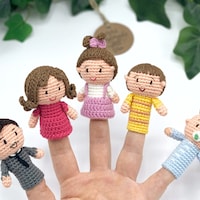 Finger Family Finger Puppets (daddy Finger, Mummy Finger, Brother ...