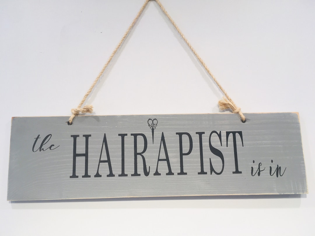 The Hairapist Salon Sign/handmade Salon Sign - Etsy