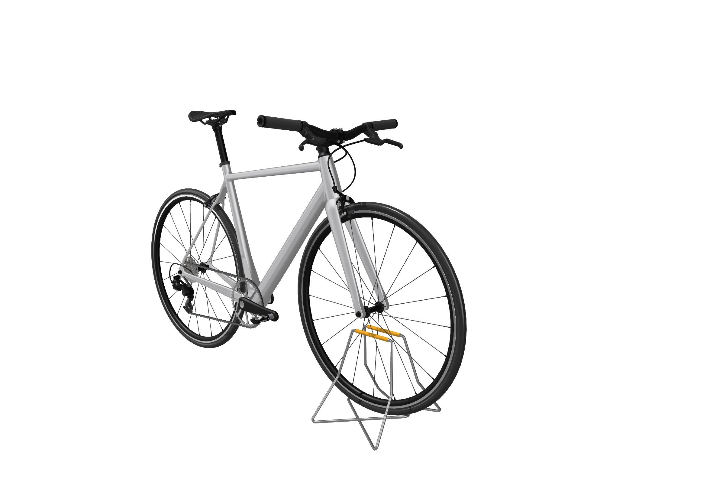 Stainless Steel Bike Stand With Spoke Protection - Golden Yellow | 26 ...