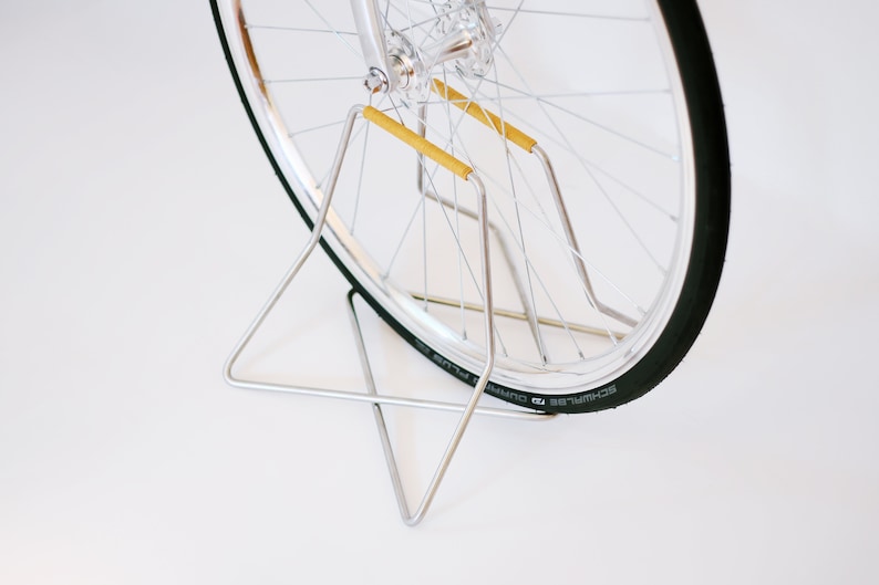 Stainless Steel Bike Stand With Spoke Protection - Golden Yellow | 26 ...