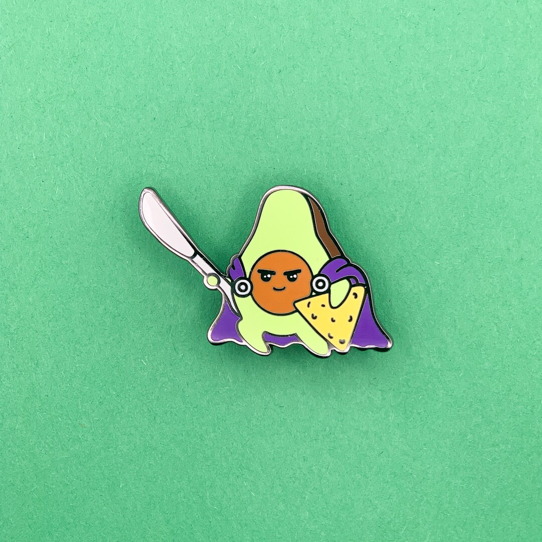 Avocado Warrior Hard Enamel Pin | Original Pin Design - Etsy