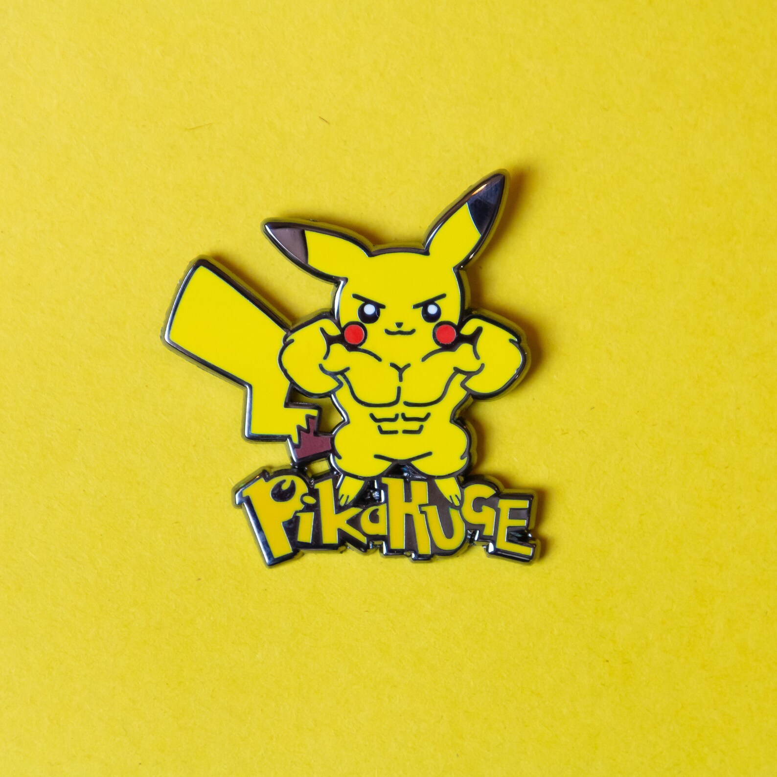 Pikahuge Pikachu With Muscles Pokemon Hard Enamel Pin Gym Pun - Etsy