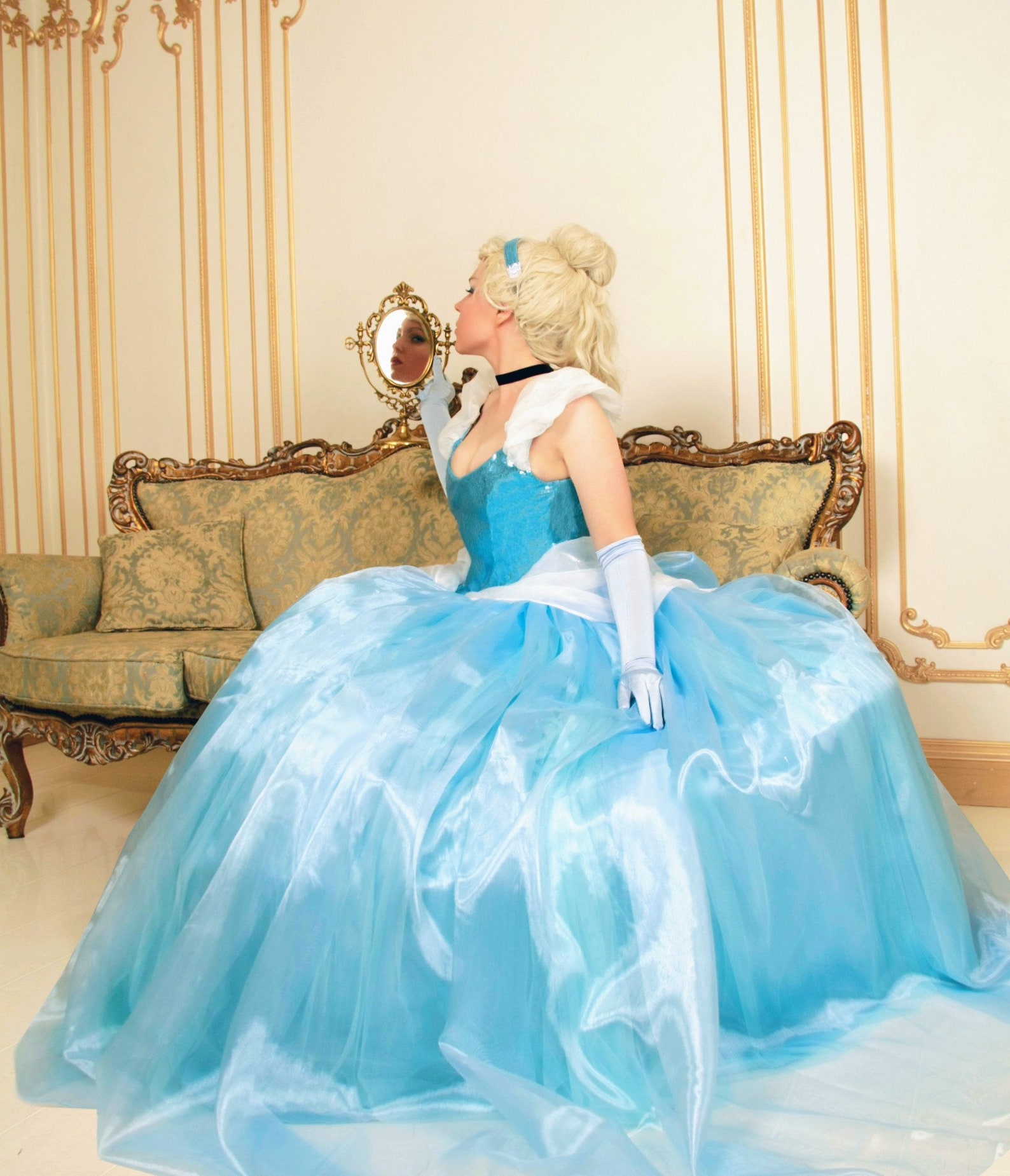 Cinderella. Princess. Blue Dress Cosplay. Adult Dress Princess ...