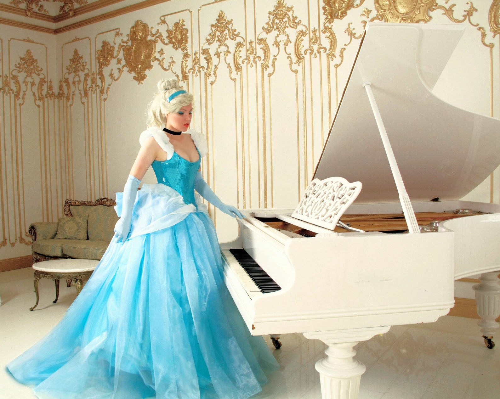 Cinderella. Princess. Blue Dress Cosplay. Adult Dress Princess ...