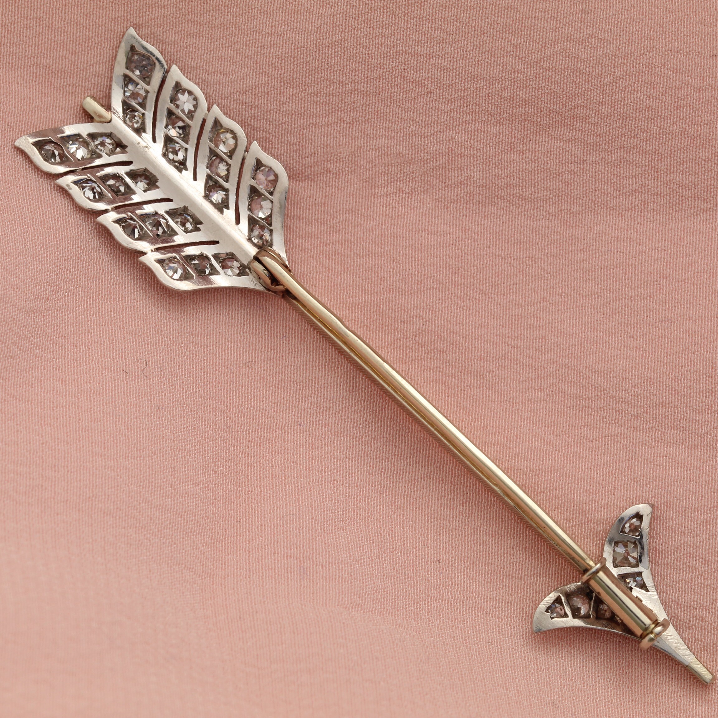 Antique Victorian Diamond Arrow Brooch in 18ct 18K Gold - Etsy UK
