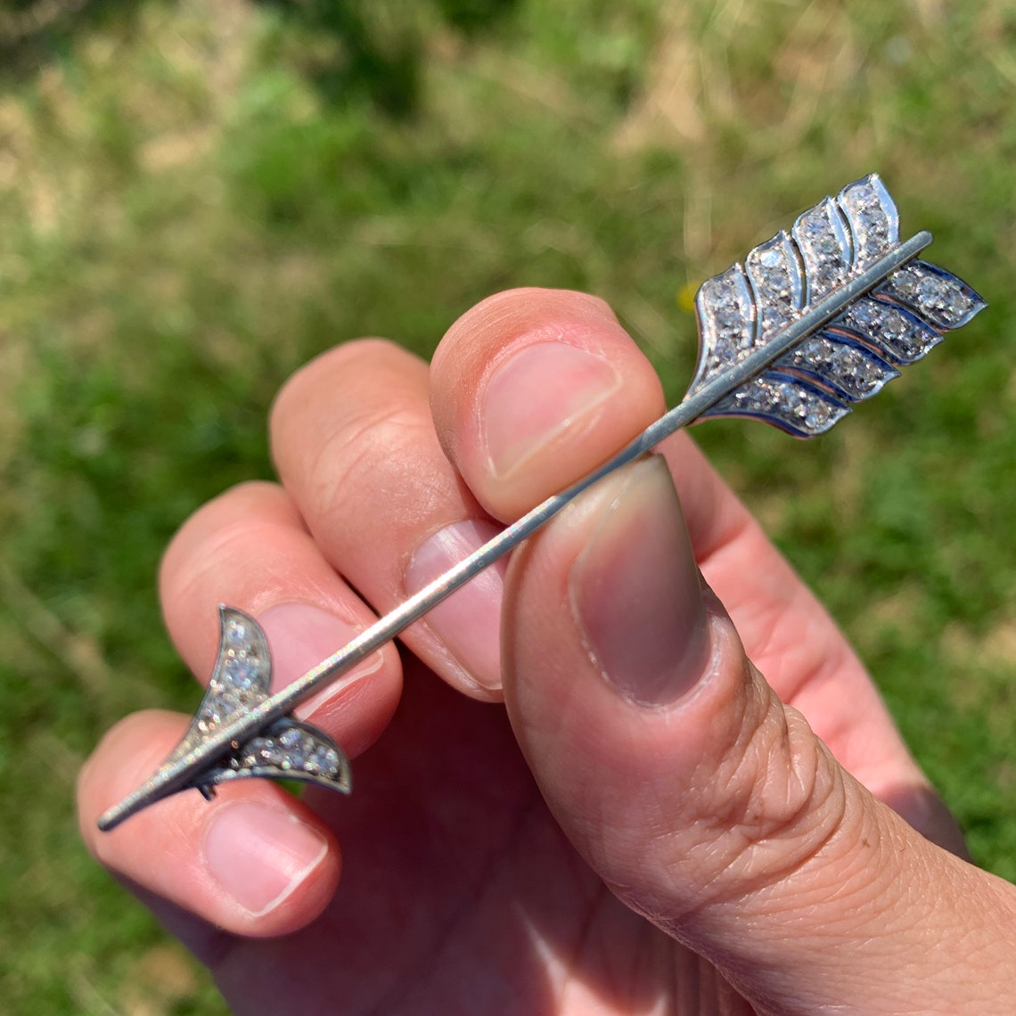 Antique Victorian Diamond Arrow Brooch in 18ct 18K Gold - Etsy UK