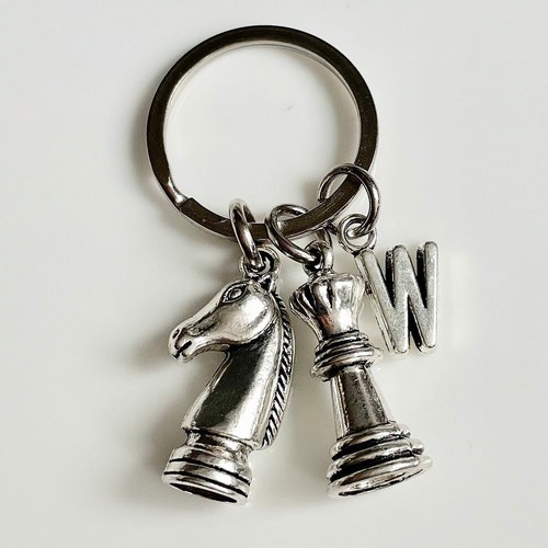 Wooden Chess the Knight Keychain Chess Horse Keychain Chess | Etsy