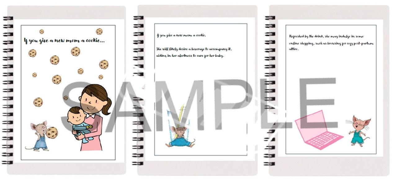 If You Give a New Mom A Cookie I Instant PDF Download I Book Template ...