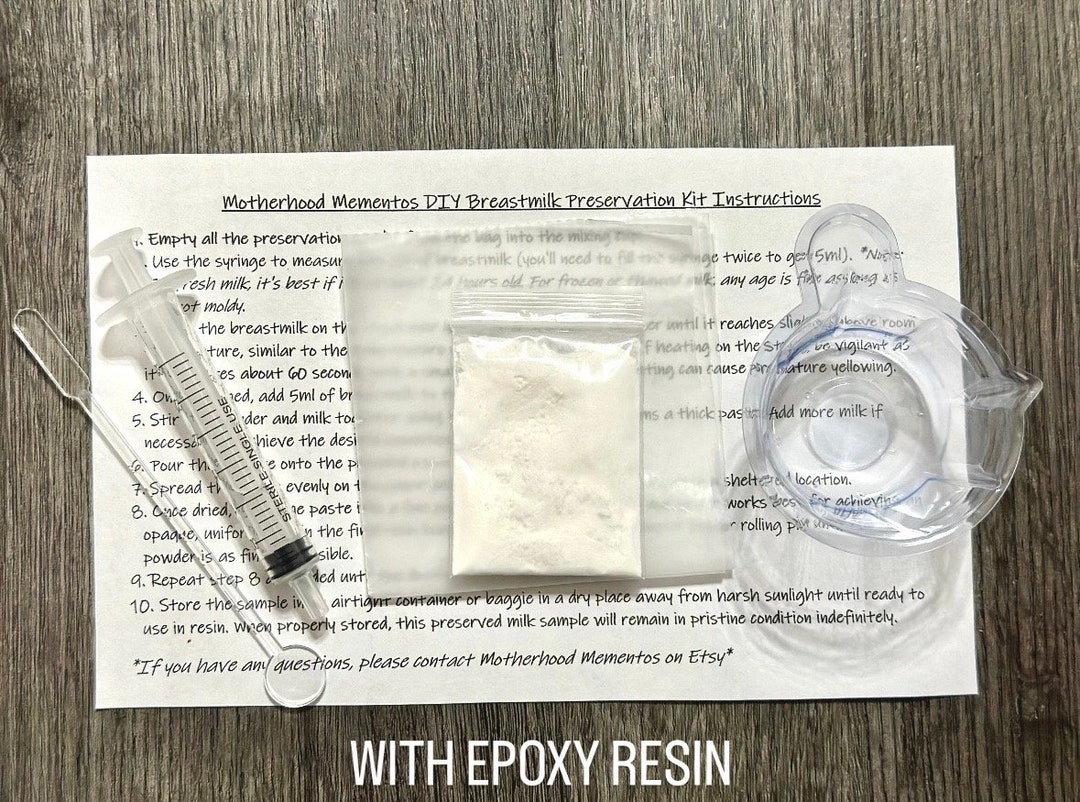DIY Breastmilk Preservation Powder Kit WITH Epoxy Resin | Breastmilk ...