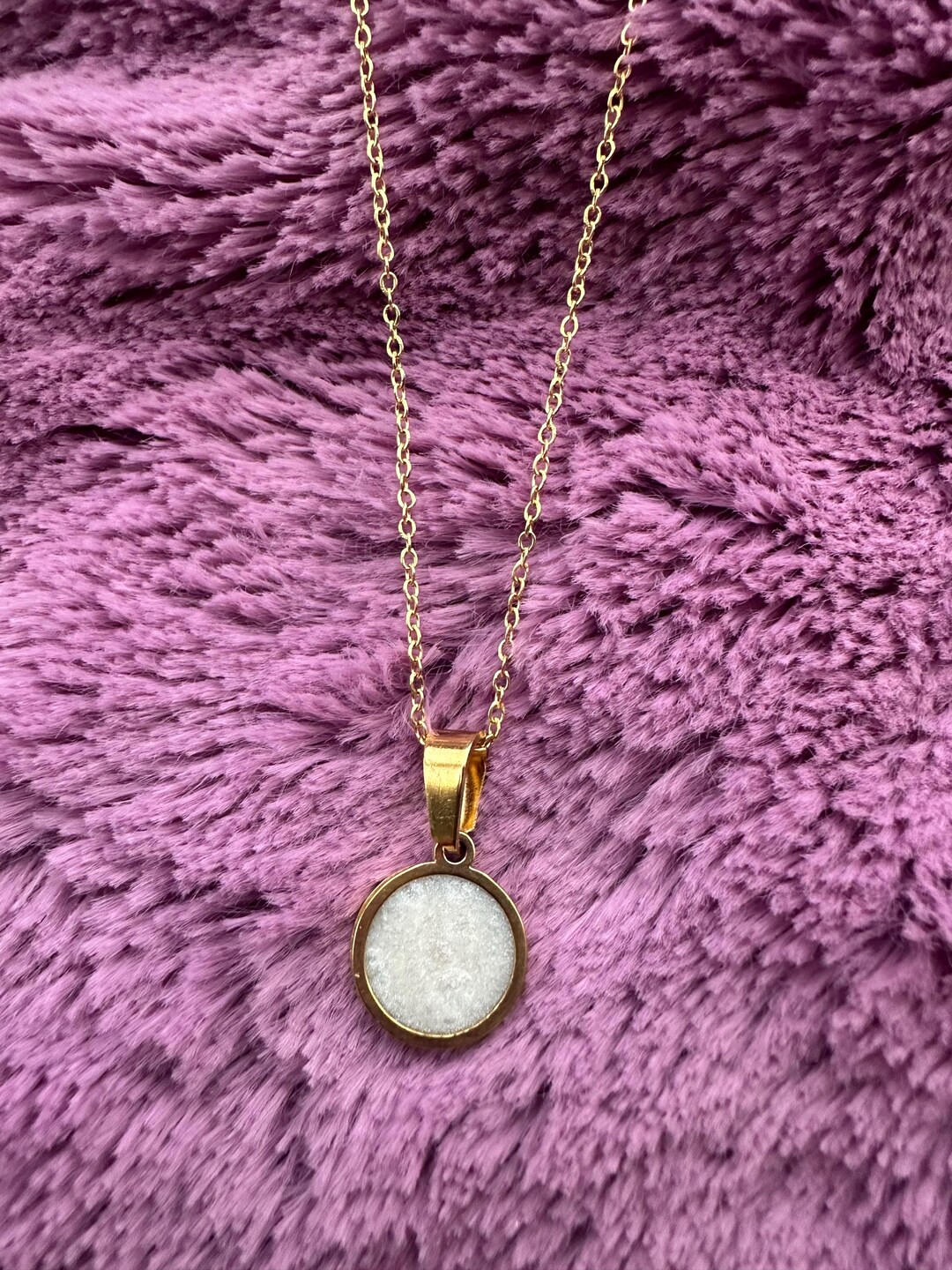 Mother’s Milk Necklace, Gold Stainless Steel Circle Pendant Necklace ...
