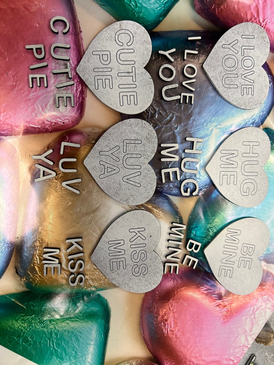 Ready to Paint Wooden Conversation Hearts - Etsy