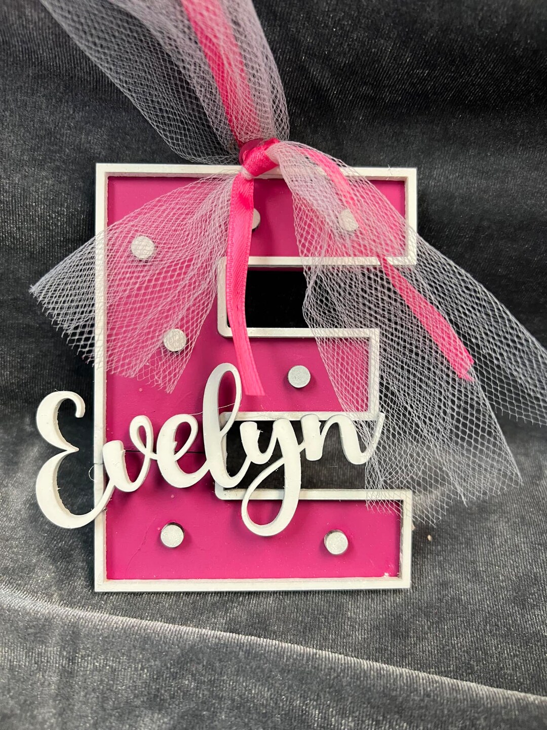 Personalized Minnie Mouse Inspired Letter Wooden Ornaments - Etsy