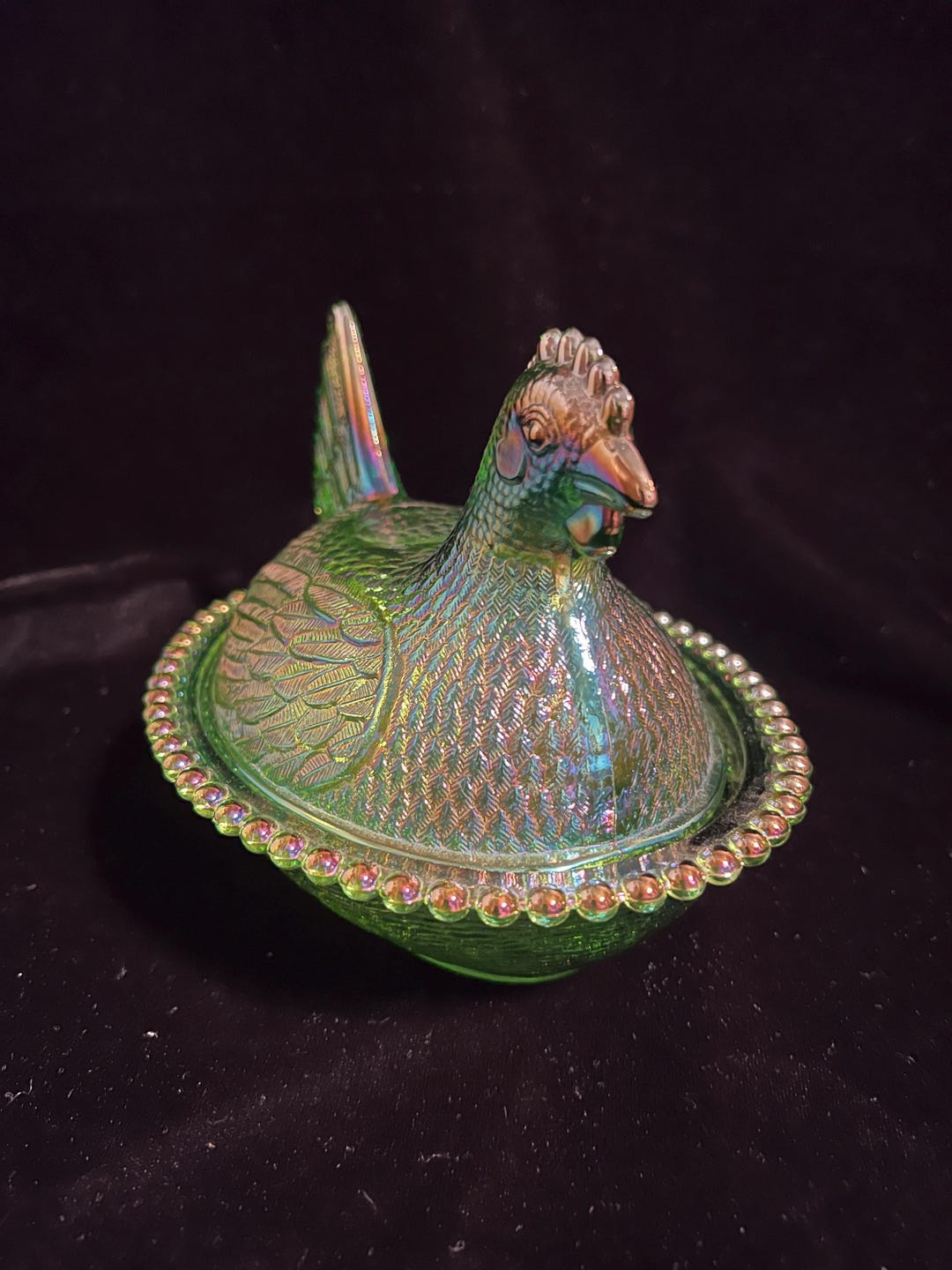 Vintage Indiana Glass Hen on Nest Candy Dish - Etsy