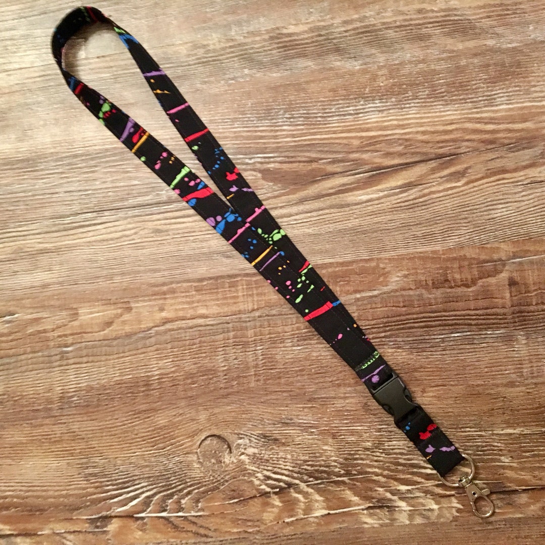 Paint Splatter Lanyard With Buckle - Etsy