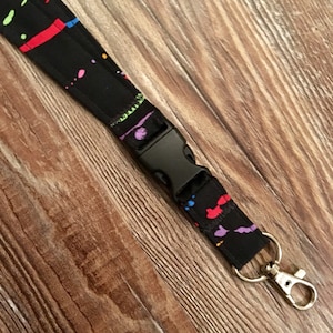 Paint Splatter Lanyard With Buckle - Etsy