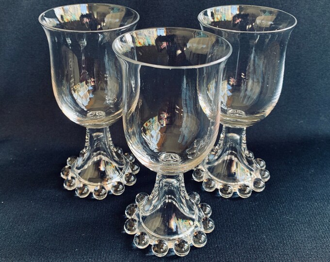 Imperial Glass Candlewick 400/190 5 Oz. Wine Stems - Set of 3 - Etsy