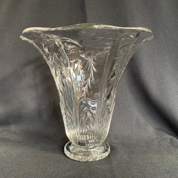 Footed Glass Vase - Etsy