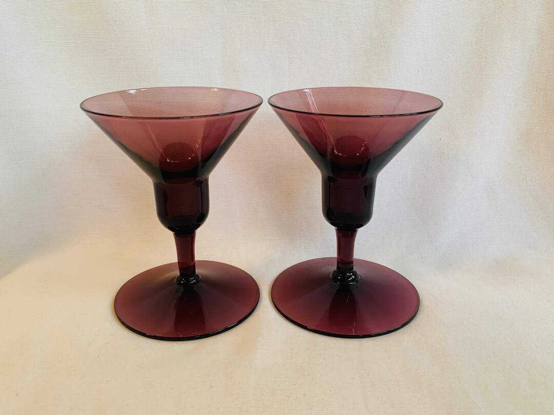 Morgantown Classic MCM Candle Holders in Burgundy Purple - Pair - Etsy