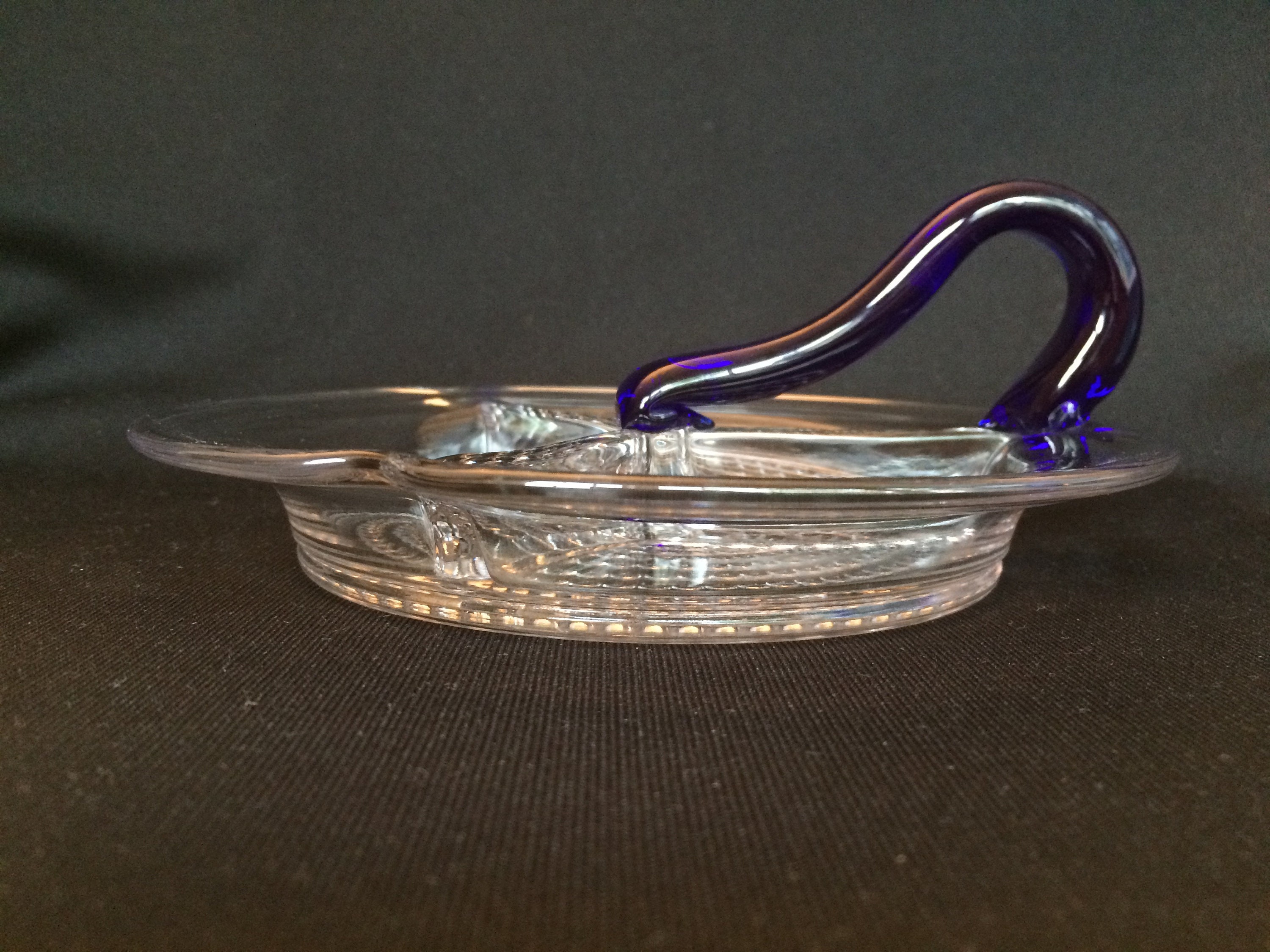 Duncan Miller Glass Art Deco Teardrop Pattern Relish With Red - Etsy