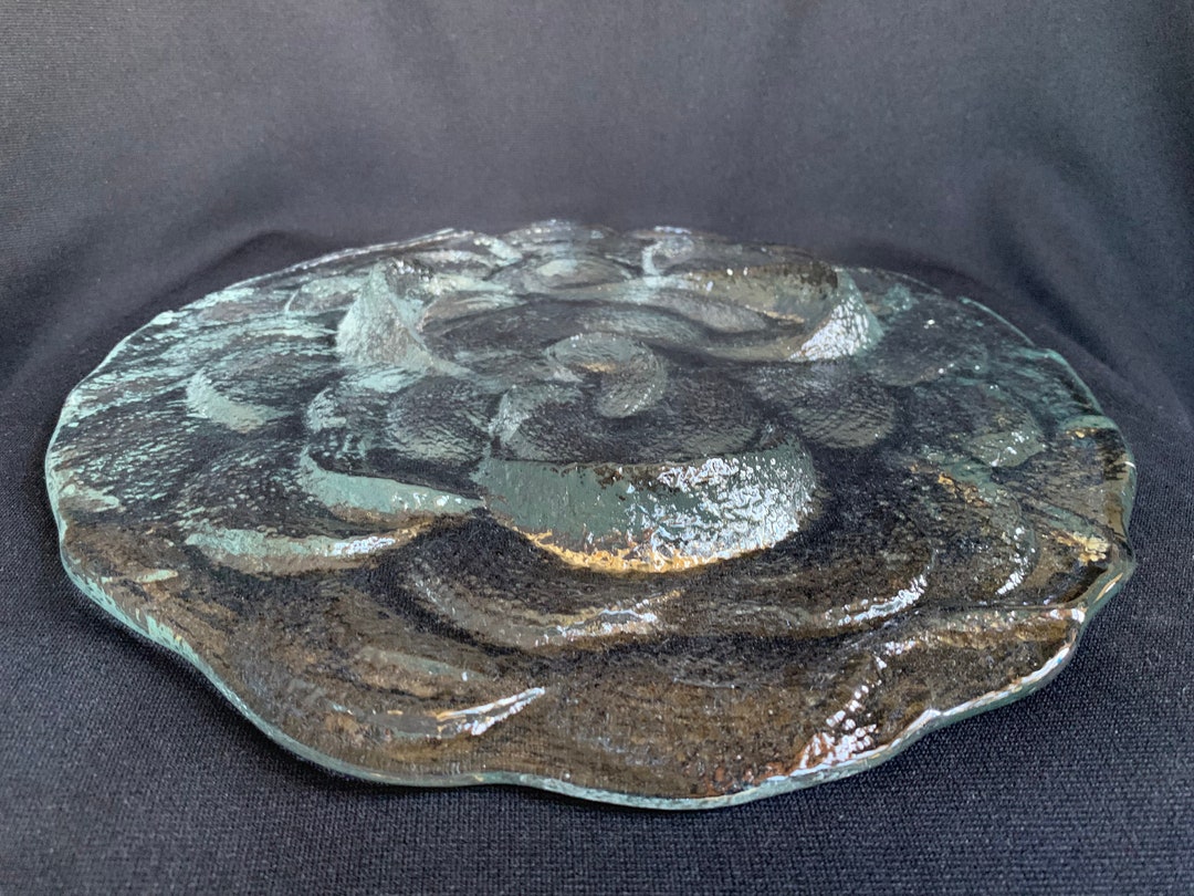 Blenko Art Glass MCM Cumulus Plate or Platter - Etsy