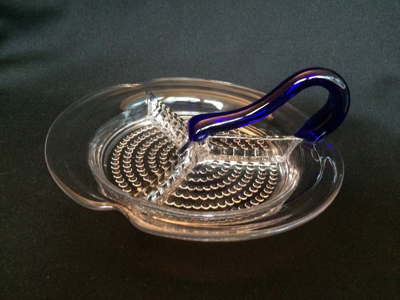 Duncan Miller Glass Art Deco Teardrop Pattern Relish With Red - Etsy