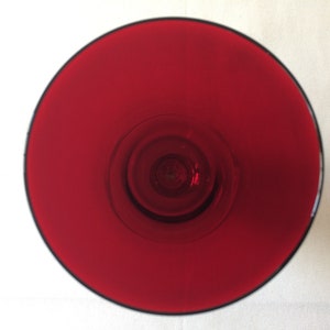 Art Deco Seneca Glass Vintage Hour Glass Ruby Red 8 Oz Footed | Etsy