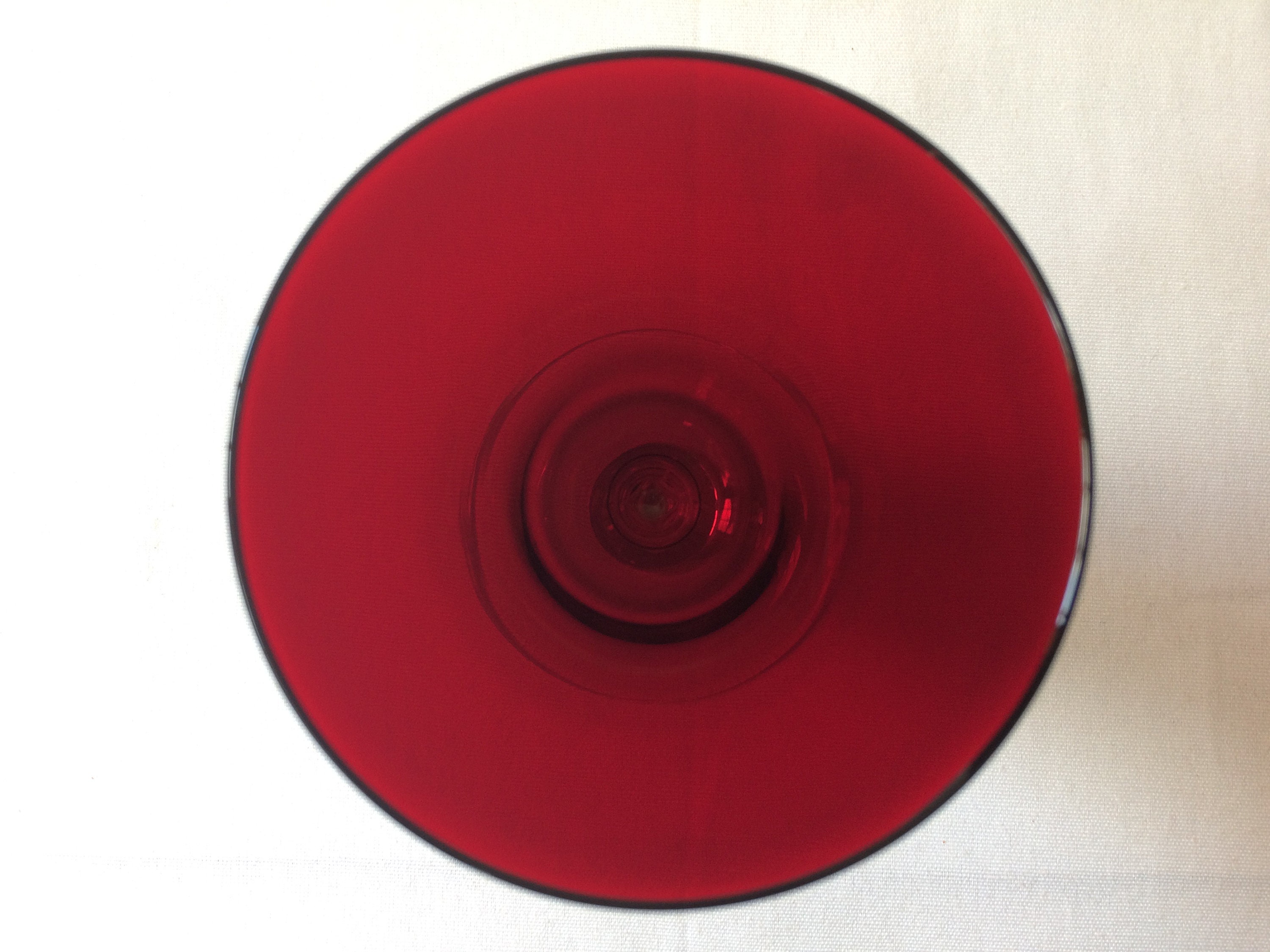 Art Deco Seneca Glass Vintage Hour Glass Ruby Red 8 Oz Footed | Etsy