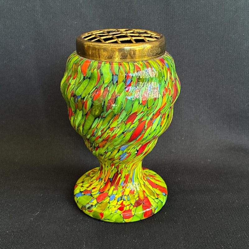 Spatter Glass Vase - Etsy