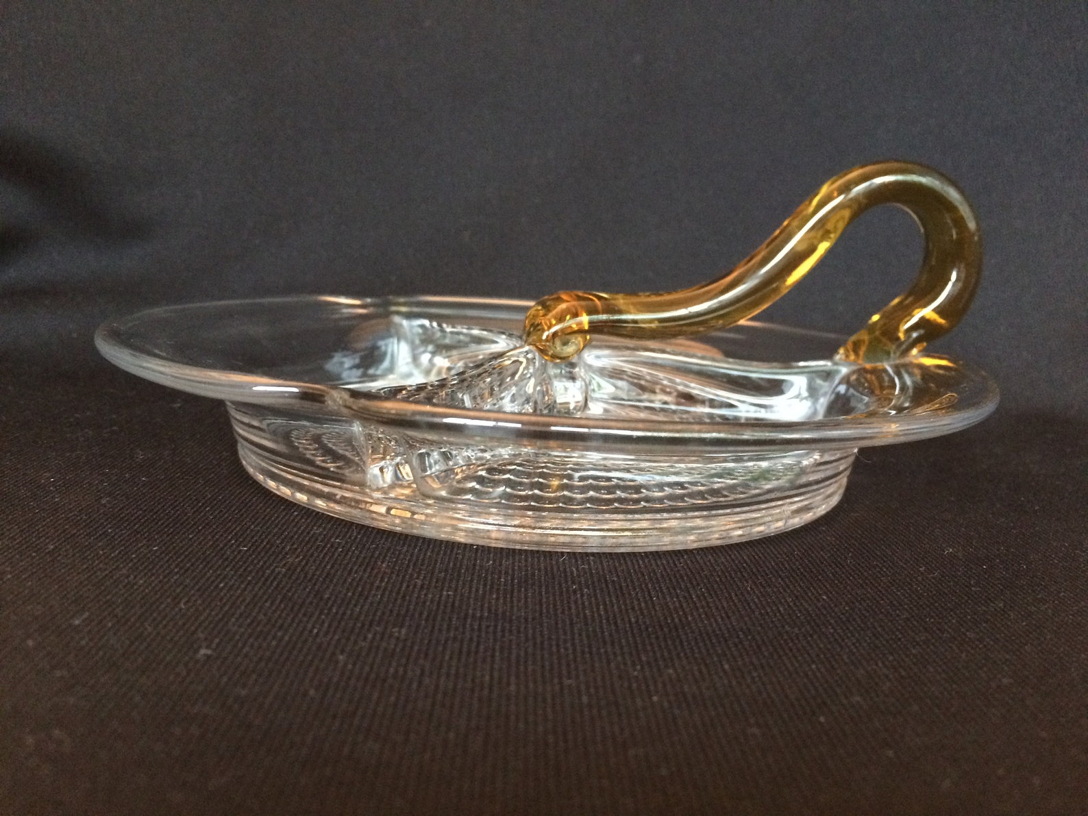 Duncan Miller Glass Art Deco Teardrop Pattern Relish With Red - Etsy