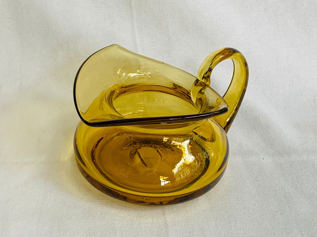 Bischoff Glass MCM Amber Shark Head Small Pitcher or Creamer - Etsy