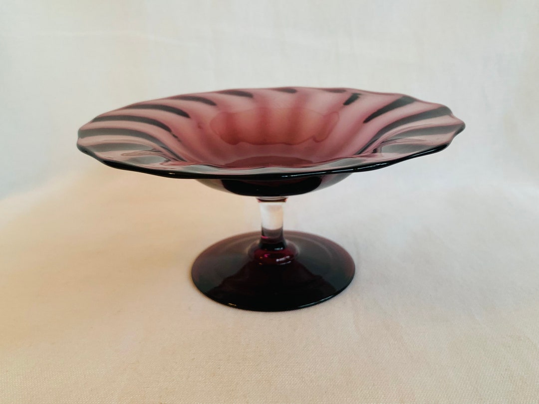 Steuben Art Glass Transparent Amethyst Purple No. 2760 Small Compote - Etsy