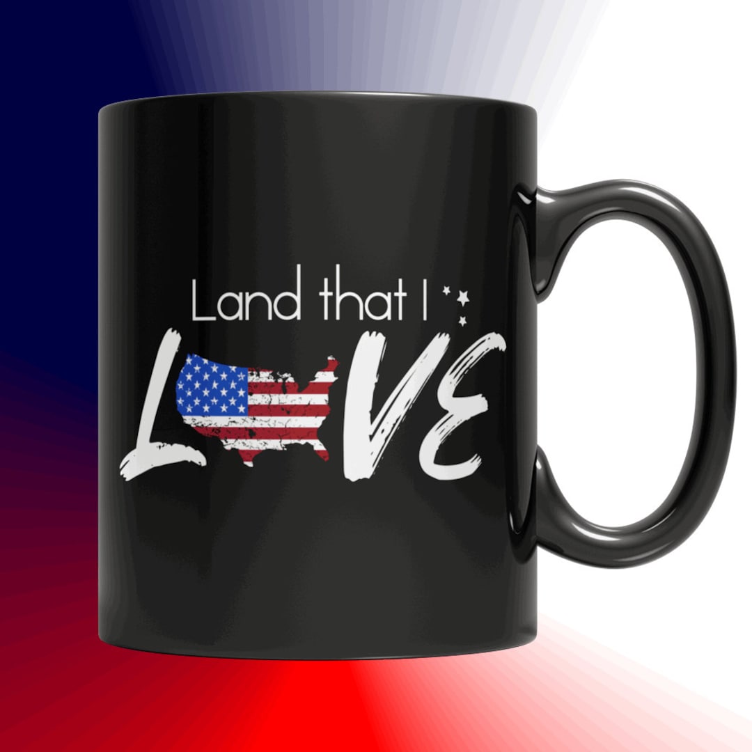 American Flag Mug American Flag Coffee Mug Love America - Etsy