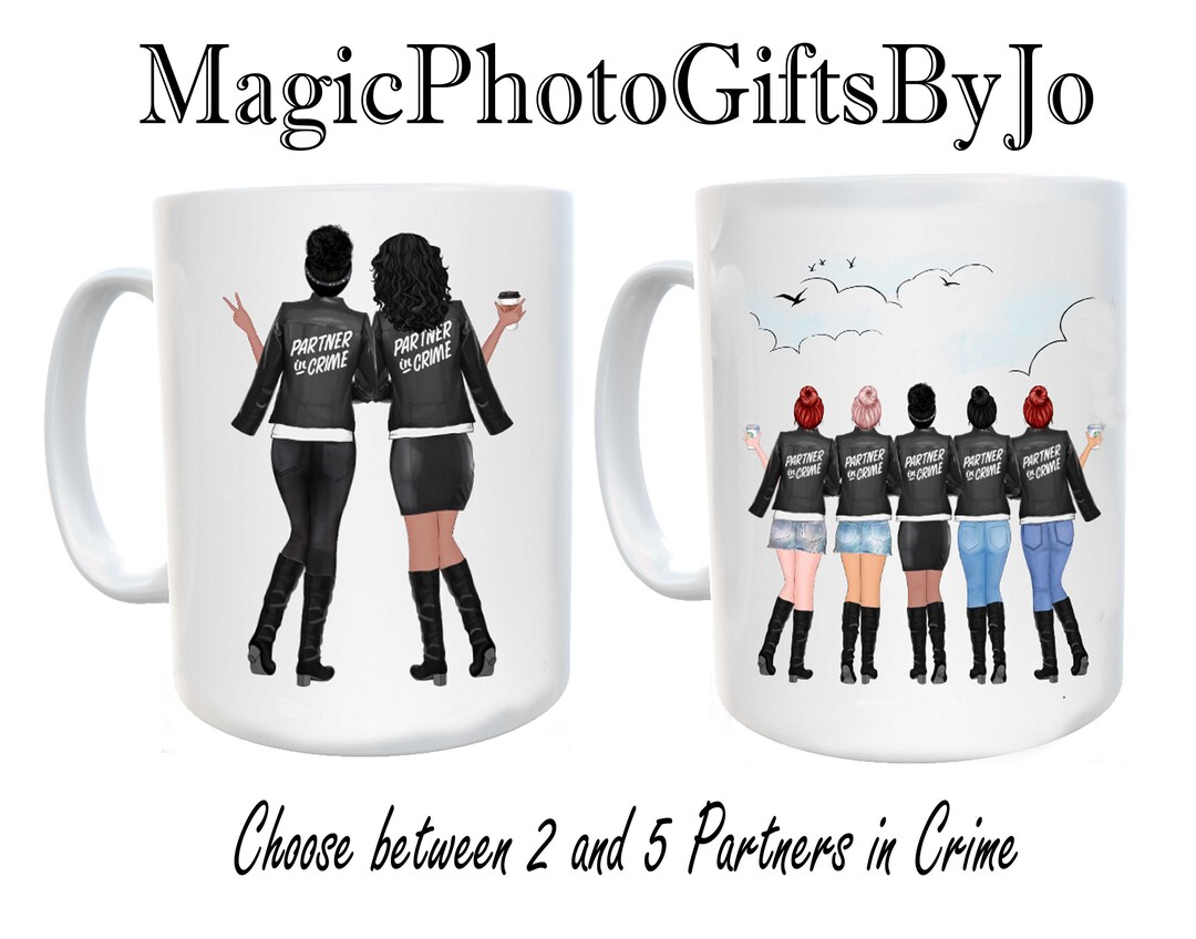 Personalised Friends Mugs Partners in Crime Mug Best Friends Gift ...