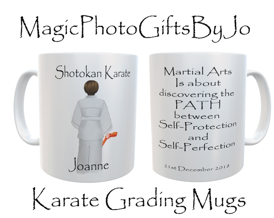 Karate Mug | Personalised Karate Grading Mug| Shotokan Karate | Orange ...