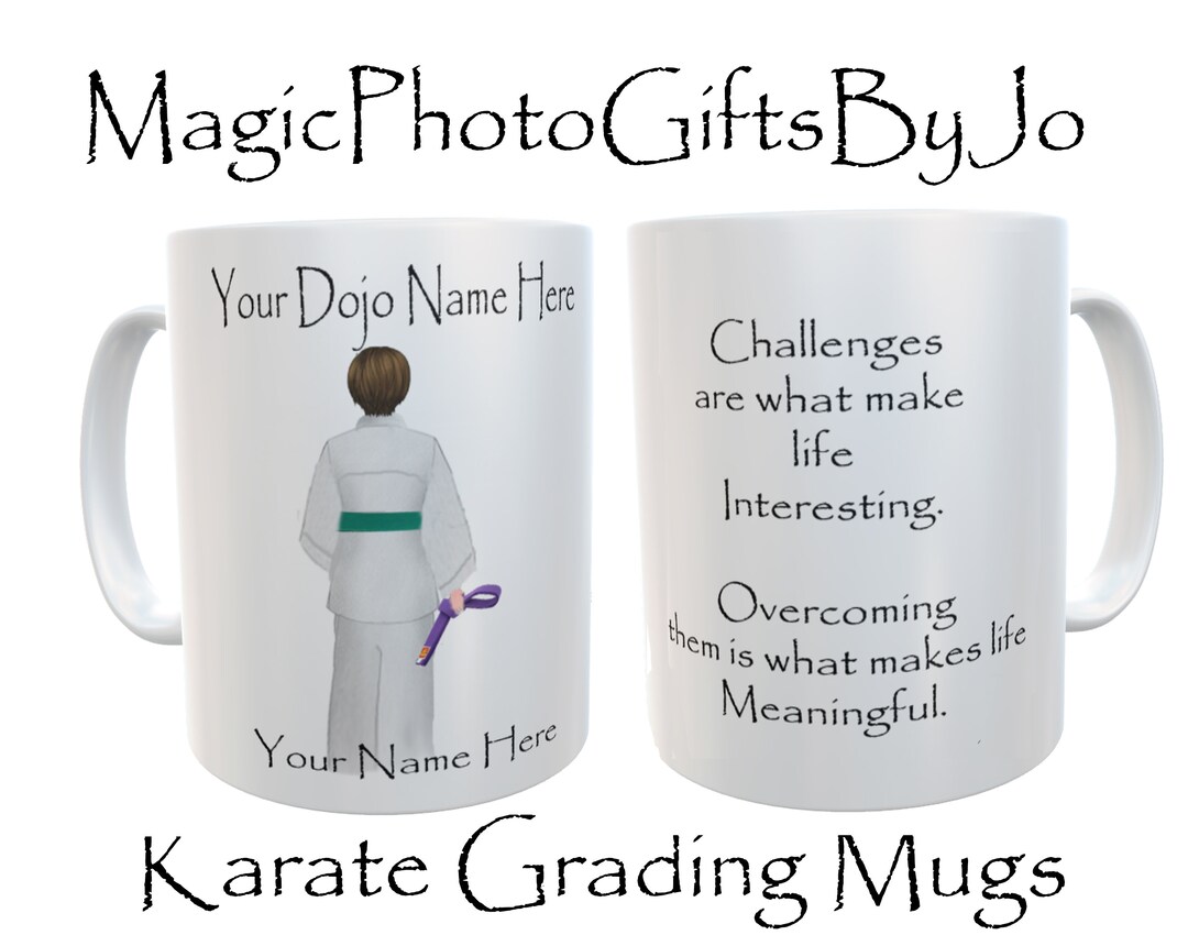 Karate Mug Personalised Karate Grading Mug Shotokan Karate Purple Belt ...