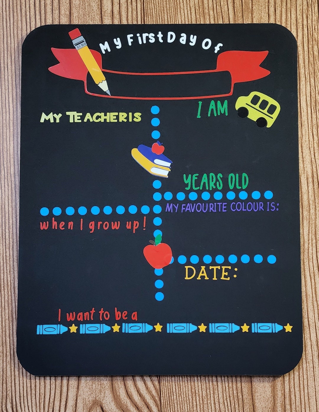 Back to School Chalk Board, First Day of School, Sign for Picture ...