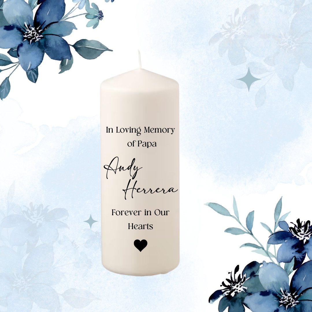 Personalized Memorial Candle, in Loving Memory Candle, Remembrance ...