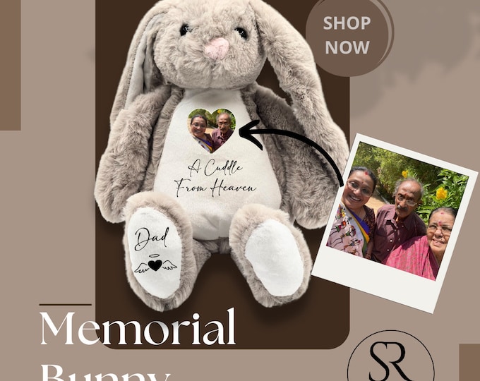 Custom Memorial Teddy Bear for Child Grieving Loss of Loved One - Etsy