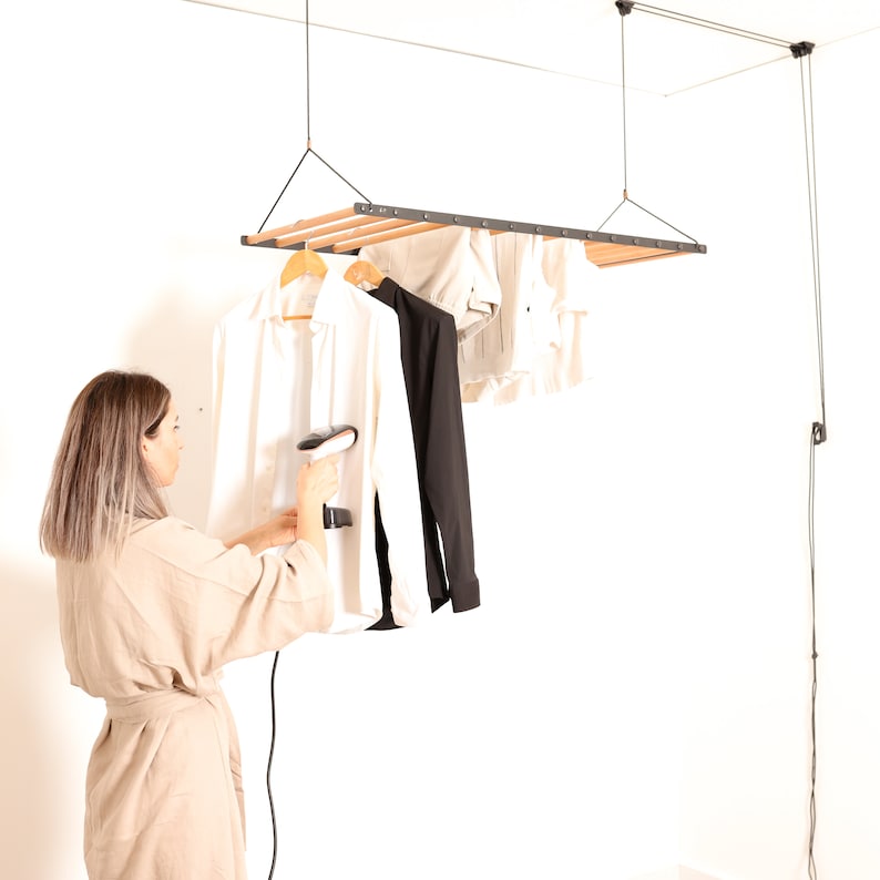 Laundry Drying Rack Ceiling Mounted Clothes Drying Rack - Etsy UK