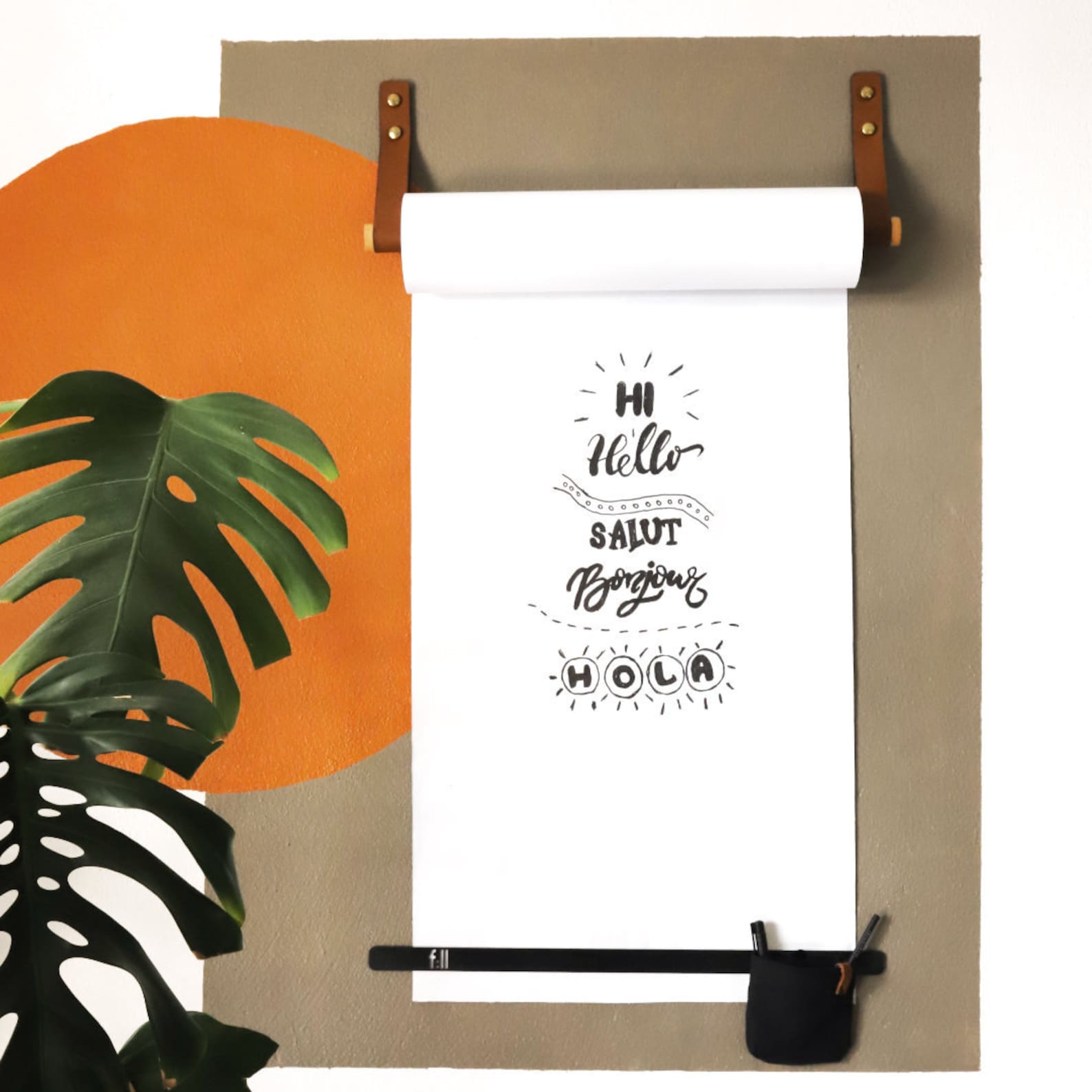 Wall Mounted Note Paper Roller, Paper Roll Holder, Studio Roller, Paper ...