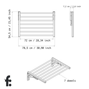 Space-saving Drying Racks, Wall Mounted Drying Rack, Wooden Laundry ...