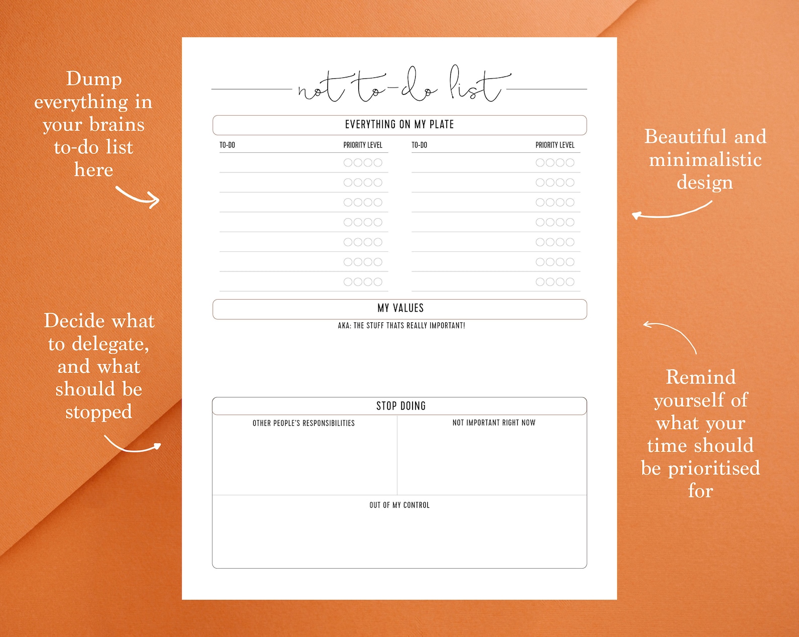 Not To-do List A5 A4 Letter Un-do List Printable Mental Health ...
