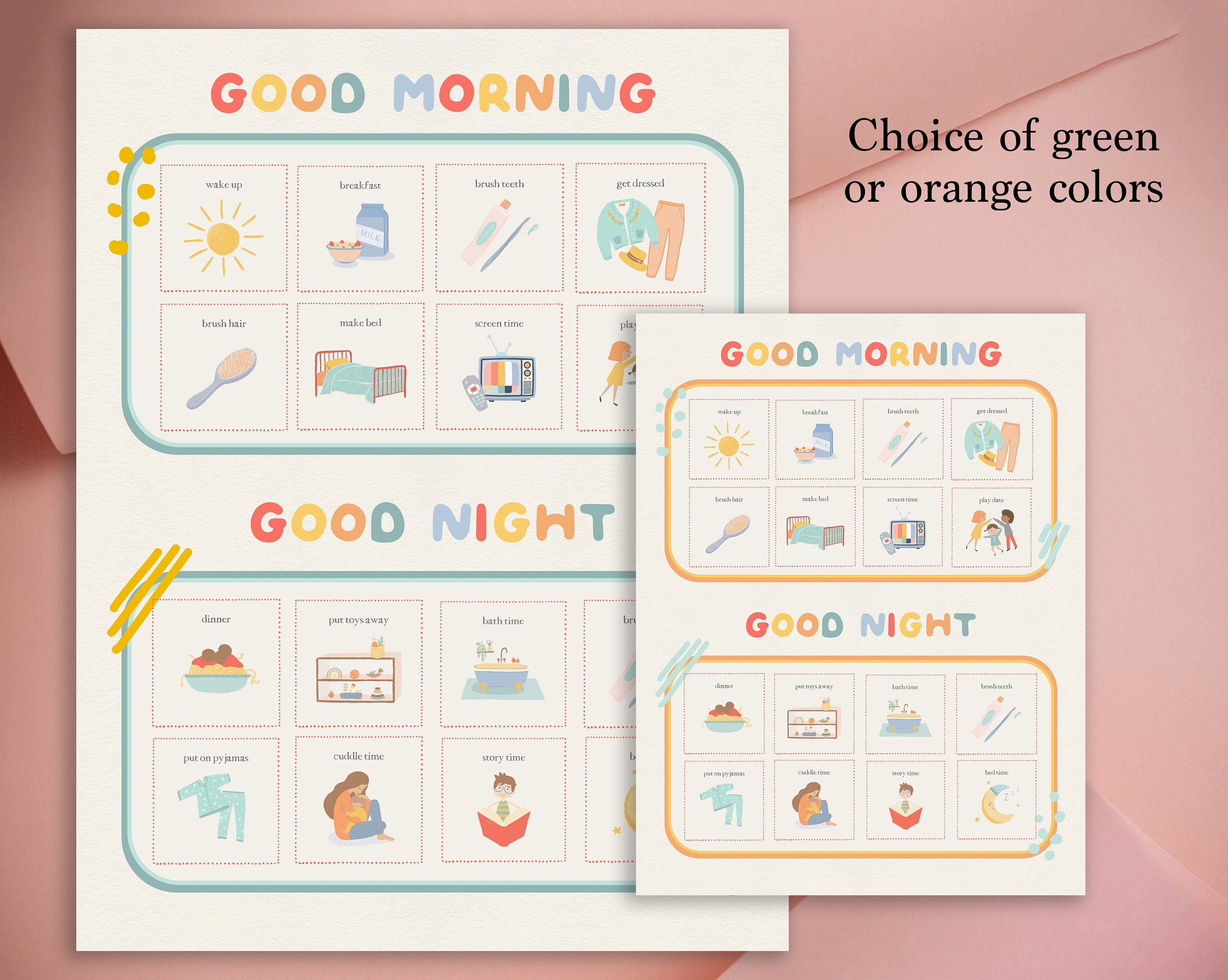Customisable Routine Chart Printable Daily Rhythm Routine - Etsy Australia