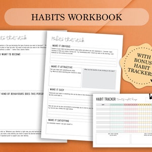 Habits Workbook, Habit Tracker, Daily Habit Tracker Printable, Atomic ...